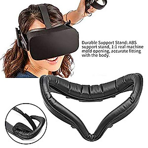 CALIDAKA Vr Facial Interface Bracket Compatible with Oculus Quest 2, Universal Pu Leather Foam Face Guard Pad, Washable Replace Face Pads Accessories Detachable Face Protector Pad