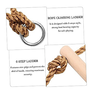 ibasenice 1Pc Six-Speed Climbing Ladder Adult Swings for Outside Kids Sports Toys Kids Swing playset Rope Ladder Long Rope Ladder Climbing Ladder for Kids Kid Climbing Toys Outdoor Plaything