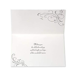 American Greetings Bulk Boxed Christmas Cards Premium City Street Scene Gold Foil-Lined White Envelopes, 14 Pack, One Size, Multicolored