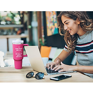 DLOCCOLD Retirement Gifts 40oz Rose Quartz Insulated Tumbler, 40 oz, Double Wall, Non-Slip, BPA Free, Reusable, Cylindrical, 5.7 x 10.7 inches, 2024, Dishwasher Safe