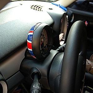 Dash Tachometer Speedometer Cover Cap Trim for Mini Cooper S ONE JCW R60 Countryman R61 Paceman (Union Jack Red)