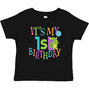 inktastic Cute First Birthday Monster 1 Year Old Baby T-Shirt 18 Months 0040 Black 337c7