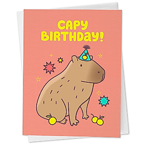 Capybara Birthday Card "Capy Birthday"