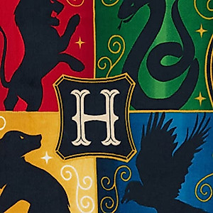 Harry Potter Fleece Throw Blanket - Harry Potter Hogwarts Plush Fleece Throw - Gryffindor Hufflepuff Ravenclaw Slytherin Wizardry Throw Blanket (Harry Potter)