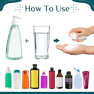 RAYNAG 2 Pack Foam Pump Bottles Foamer Bottle Mini Travel Size Soap Dispenser Mini Clear Bottles Plastic Pump Bottle, 50 ml/1.7 oz