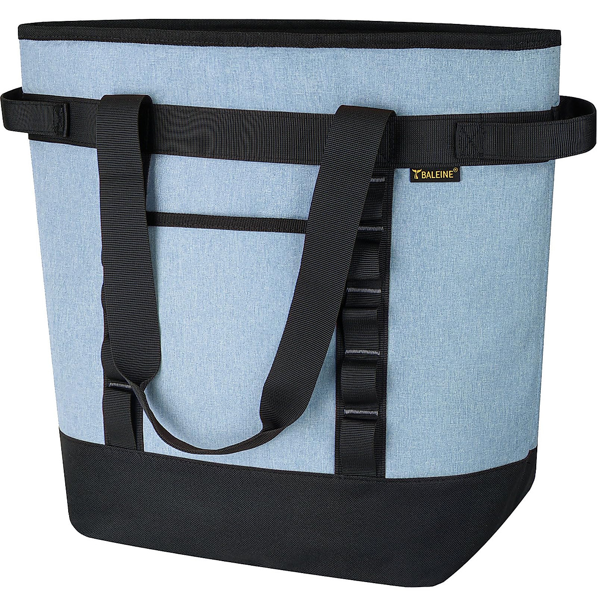 BALEINE Large 45-Can Cooler Bags Insulated, PEVA Soft Cooler Tote Bag, Insulated Grocery Bags with Zippered Top (8.5 Gallon, Teal)