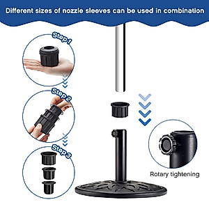 Hotop 12 Pcs Patio Umbrella Parasol Base Stand Hole Ring Plug Cover Umbrella Stand Replacement Part Patio Swing Umbrella Chair Replacement Parts