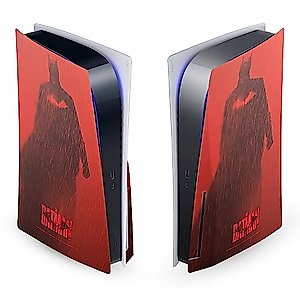 Head Case Designs Officially Licensed The Batman Red Rain Neo-Noir and Posters Vinyl Faceplate Sticker Gaming Skin Decal Cover Compatible with Sony Playstation 5 PS5 Disc Edition Console