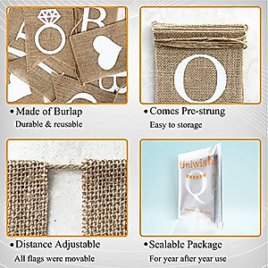 Uniwish I Do BBQ Banner Garland Wedding Engagement Bridal Shower Decorations Rustic Bride to be Sign Bachelorette Party Photo Prop