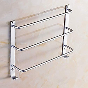 OMOONS Towel Holder, Wall-Mounted, Towel Rack, 3 Shelves for Bathroom Shelves/50Cm