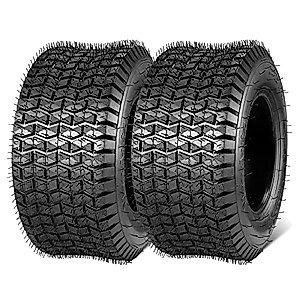 MaxAuto 16x6.50x8 Lawn Tractor Tires 16x6.50-8 Lawn Mower Tire 16x6.50 8 Garden Tractor Tire, 4Ply Tubeless, Set of 2