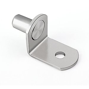1/4 Inch Shelf Pegs,40Pcs Bracket Support Pins L-Shaped Holders for Cabinets,Shelves,Wodrob,Nickel Plated