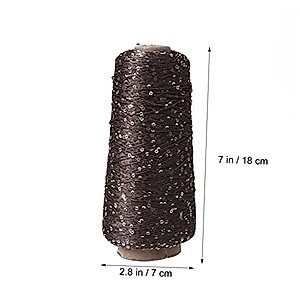 VILLCASE Wool Yarn Dishcloths Yarn Skeins Yarn Knitting Crochet Yarn Knitting Yarn Glitter Yarn Balls Cotton Yarn for Crochet Color Film Sequins Thin Line Dropshipping Coffee Crochet Thread