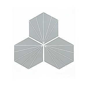 FloorPops 9" x 10.4" Vers Peel & Stick Hexagon Vinyl Floor Tiles (10 Tiles), (4.5 sqft/Carton), Gray