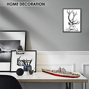 Piececool 3D Metal Puzzles for Adults, Richelieu Battleship Model Kits, Military Watercraft Warship Models Building Kit DIY 3D Puzzles for Anxiety Relief Toys, Great Gift Ideas -300 Pcs