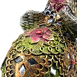 Elephant Statue, Lucky Elephant Statue Sculpture Wealth Figurine Gift Home Decoration (Rattan, Left)