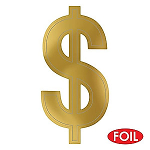 Beistle $ Silhouettes Party Decorations, 16", Gold/White