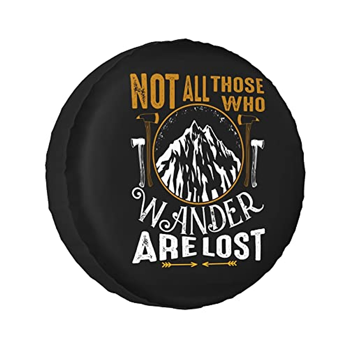 Not All Those Who Wander are Lost Spare Tire Cover Weatherproof Wheel Protectors Universal Fit for Trailer Rv SUV Truck Camper Travel Trailer 15"