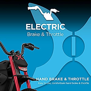 Hover-1 E-Track Electric Dirt Bike | 9MPH Top Speed, 9 Mile Range, 4HR Quick Charge,12.5" Air-Filled Tires, 120LB Max Weight, 2.25ft Tall, UL Certified & Tested - Safe for Kids & Teens, Red