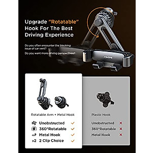 AINOPE Car Phone Holder Mount 2023 Gravity Vent Phone Mount For Car With Extention&Short Air Vent Clip Never Blocking Cell Phone Holder Mount For Car Vent Compatible With iPhone 14 Pro Max 13 and More