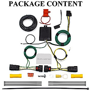 LEQUDUO 12V 56407 4-Pin Trailer Towing Wiring Harness 118786 17275.04 with Upgraded Circuit Protected HD ModuLite, Compatible with Jeep Wrangler Jl 2018-2022 and Jeep Gladiator 2020-2022