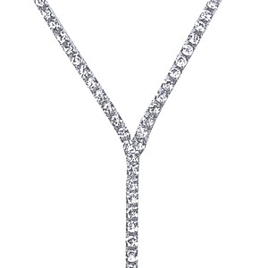 meekoo 2 Pieces Rhinestone Tassel Choker Necklace Multilayer Wide Collar Necklaces Tassel Chain Necklaces for Women Favor