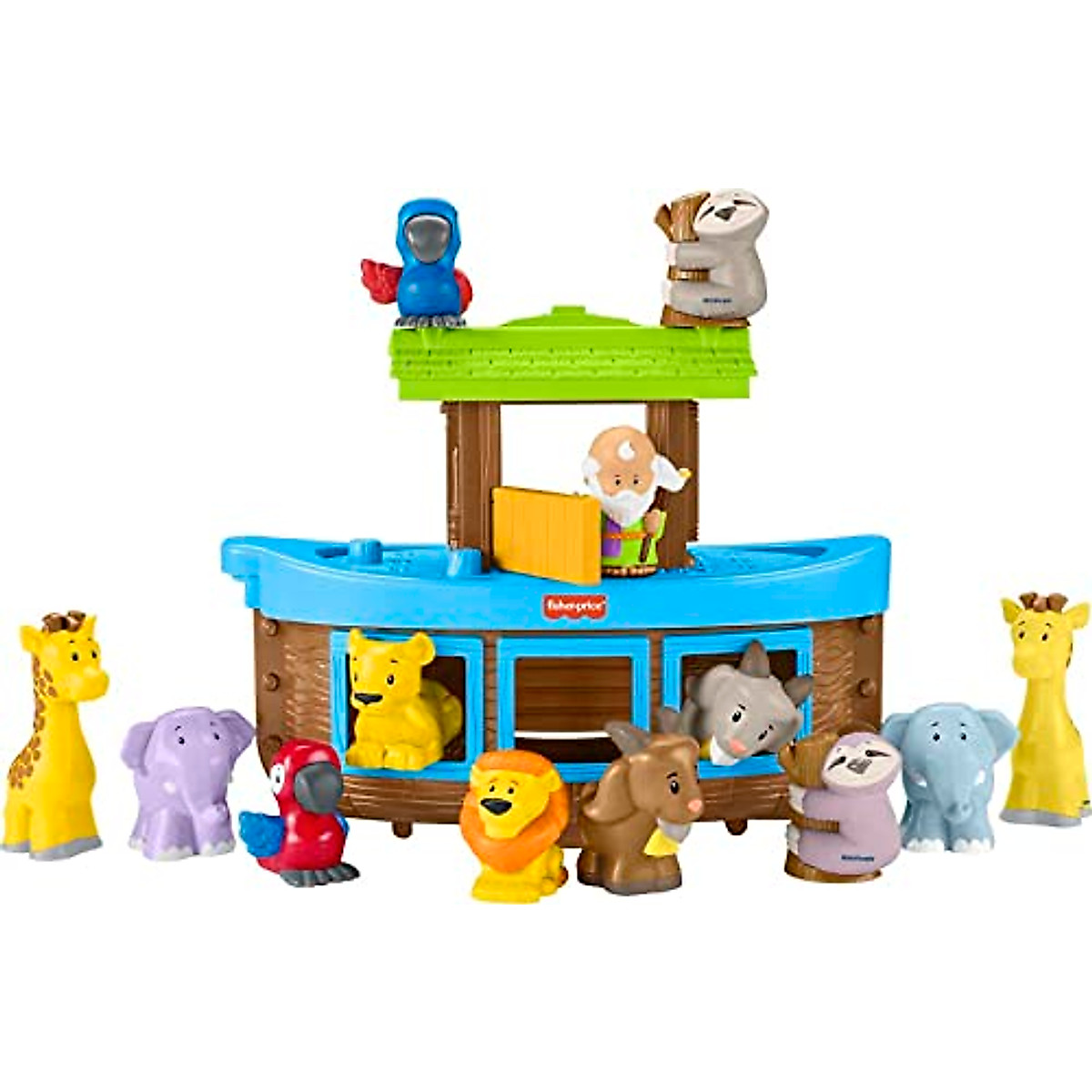 Fisher-Price Little People Toddler Toy Noah’S Ark Playset with 12 Animals and Noah Figure, Baptism Gift for Ages 1+ Years [Amazon Exclusive]