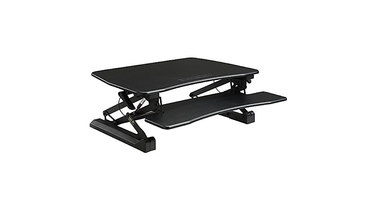 Lorell Gas Lift Monitor Riser for Ergonomic Desk Setup