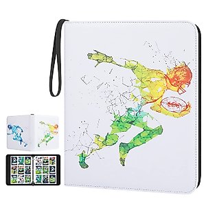 HESPLUS Football Card Binder with Sleeves, 900 Pockets Football Trading Card Holder, Sports Cards Storage Organizer for Football Basketball Baseball or Gaming Trading Cards with 50 Removable Sleeves