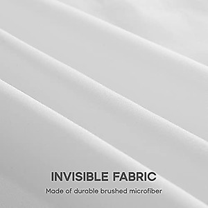 SONIVE Premium Bed Skirt Solid with Pleated Dust Ruffle 15-Inch Drop Easy to Put in Shrink Free and Fade Resistant (White, Queen)