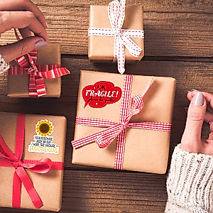 Wailozco I’m Fragile Please Be Gentle Stickers,Thank You Stickers,Handmade Stickers,Small Shop Stickers,Envelopes Stickers for Small Business, Online Retailers,Handmade Goods,500 Labels Per Roll