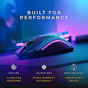 GLORIOUS Model O V2 Superlight Wireless Mouse Bluetooth (Black), Lag-Free 2.4Ghz, FPS Mouse, 210h Battery Life, 26,000 DPI, 26K Sensor, 5 Programmable Buttons, Gaming Accessories for PC, Laptop, Mac