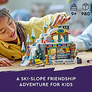 LEGO Friends Holiday Ski Slope and Café 41756 Building Toy Set, Creative Fun for Ages 9+ with 3 Mini-Dolls and Lots of Accessories, A Gift for Kids Who Love Snow Sports or Role Playing