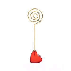 Honbay 30pcs DIY Gold Round Shape Ring Loop Craft Wire Clip Table Card Note Photo Memo Holder Metal Clamp Clay Cake Decoration Accessories