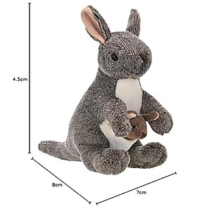 Wild Republic Kangaroo with Joey Plush, Stuffed Animal, Plush Toy, Gifts for Kids, Cuddlekins 8 Inches, 8", Model:10867