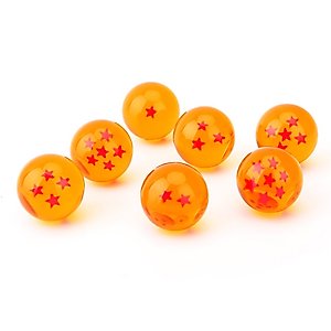 Boxtree Children Toy New Gift Box Set of 7pcs Dragon Ball Z 43mm/1.7" Stars Crystal Ball (Orange)
