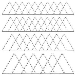 70Pcs Triangle Earring Beading Hoop,4Sizes Silver Earring Bead Connector Links Open Bezels Linking Rings Earrings Pendant for DIY Jewelry Making Finding,Earring Necklace,Crafts Supplies