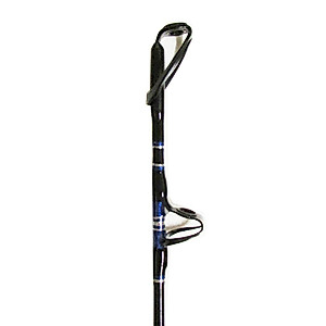 Xcaliber Marine Pair of (2) Inshore Series 6' 50-80 lb Saltwater Boat RODS (Blue and Silver)