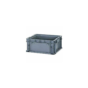 Lewis Bins+ ORBIS Stakpak NSO1615-7 Modular Straight Wall Container, 16"L x 15"W x 7-1/2"H, Gray