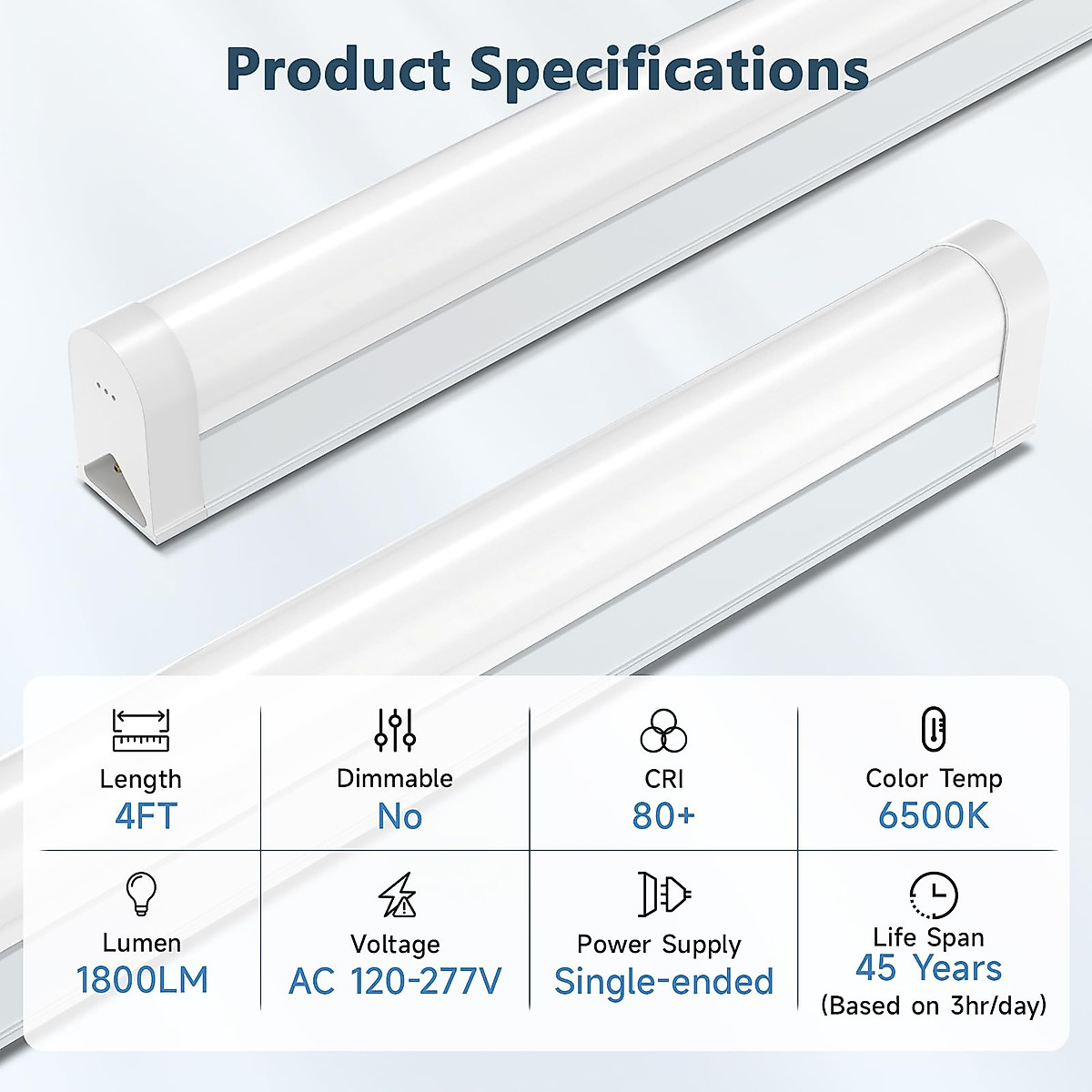 SHINESTAR 32-Pack Linkable T5 LED Shop Light 4FT, 6500K Super Bright, Shop Lights for Garage, Corded Electric with ON/Off Switch, Plug and Play