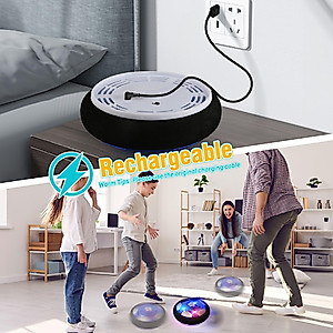 Hover Soccer Ball Boy Toys, Soccer Gifts for 3 4 5 6 7 8+ Year Old Boys Girls, Rechargeable Air Floating Soccer with LED Light and Upgraded Foam Bumper, Indoor Birthday Gifts for Kids Age 3-12