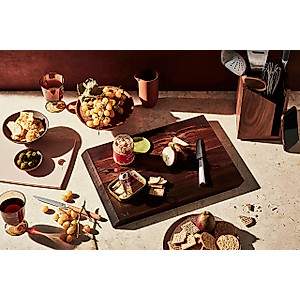 Material, The Angled Board Kitchen Cutting & Serving Board, Reversible Juice-Groove and Smooth Side, FSC-Certified Walnut, 17L x 12W