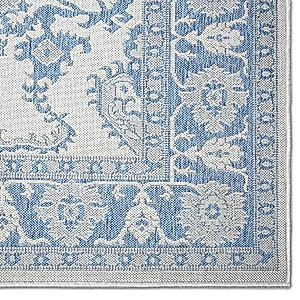 Home Dynamix Nicole Miller Patio Country Ayana Indoor/Outdoor Area Rug, 7'9"x10'2", Traditional Gray/Blue