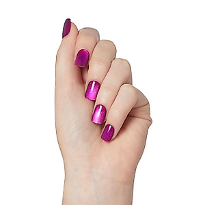 KISS imPRESS No Glue Mani Press-On Nails, Color FX, 'Levels', Dark Pink, Short Size, Squoval Shape, Includes 30 Nails, Prep Pad, Instructions Sheet, 1 Manicure Stick, 1 Mini File