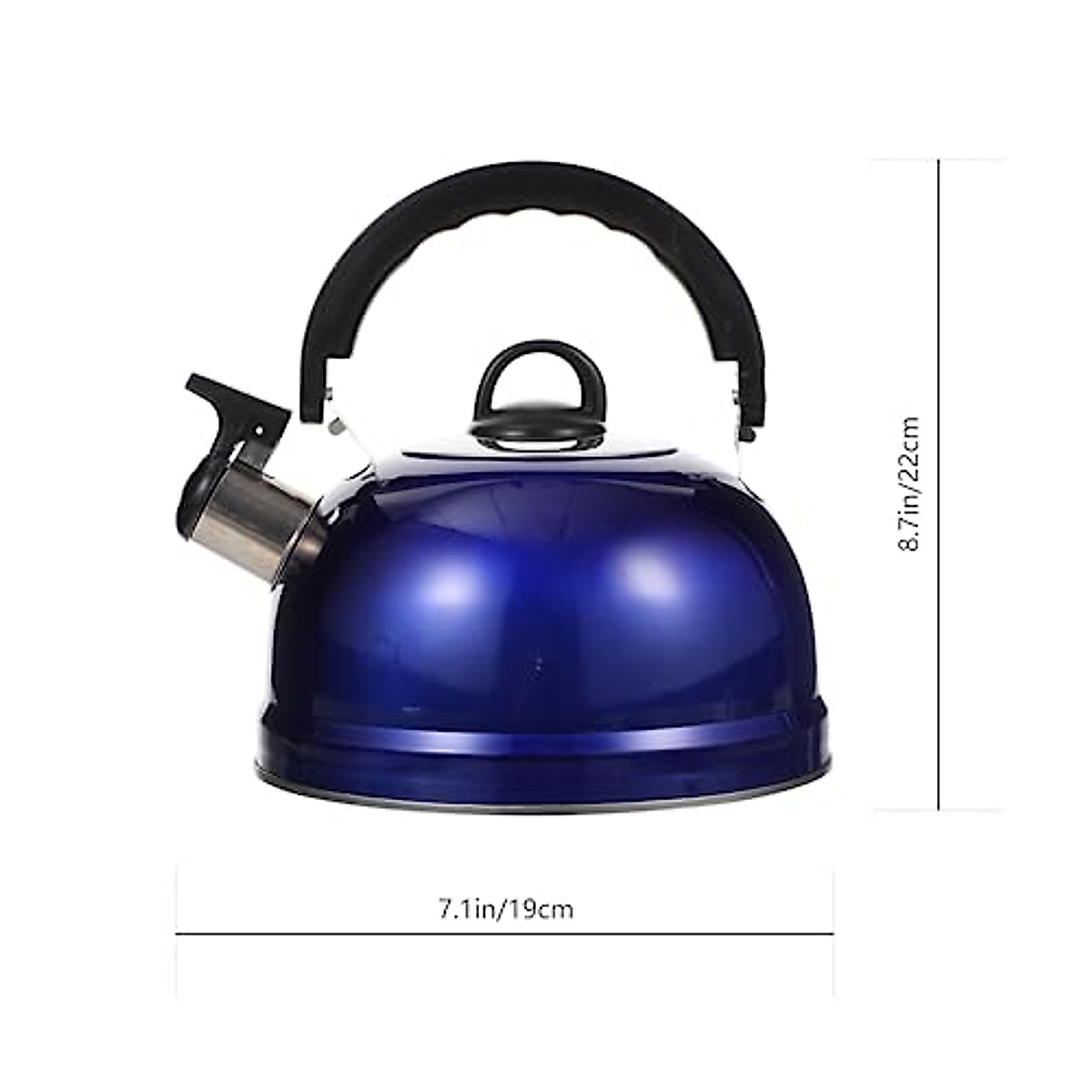 Whistling Tea Kettle Stainless Steel Tea Pot Tea Kettle Stovetop Whistling Kettle with Cool Grip Handle for for Kitchen Camping 3 Liter Gas Stove Teakettle