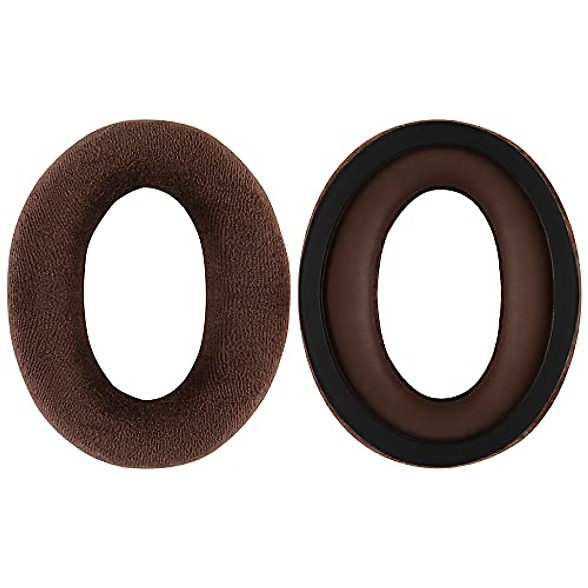 Geekria Comfort Velour Replacement Ear Pads for Sennheiser HD598, HD598SE, HD598CS, HD595, HD599, HD599 SE Headphones Ear Cushions, Headset Earpads, Ear Cups Repair Parts (Brown)