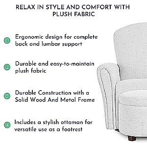 Evolur Vienna Swivel Glider with Ottoman in Fog Grey, Greenguard Gold Certified Nursery Chair Made from Sustainable FSC-Certified Wood, Tool-Free Assembly, Easy to Clean