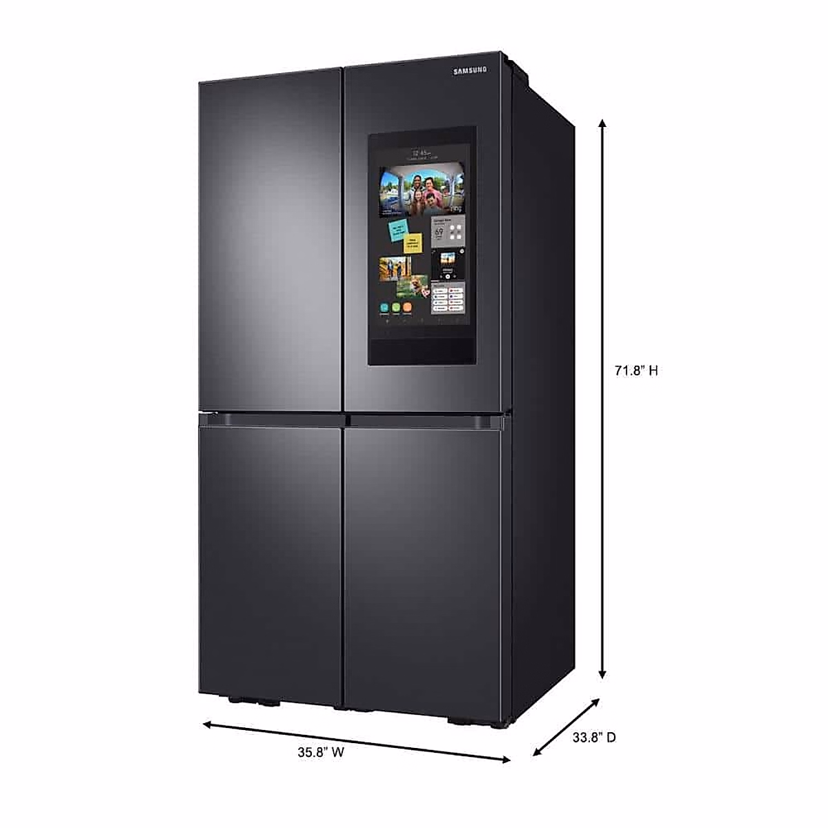 Samsung 28.6 Cu. Ft. Fingerprint Resistant Black Stainless Steel Smart 4-Door Flex Refrigerator Featuring Family Hub With Beverage Center And Dual Ice Maker - RF29A9771SG/AA