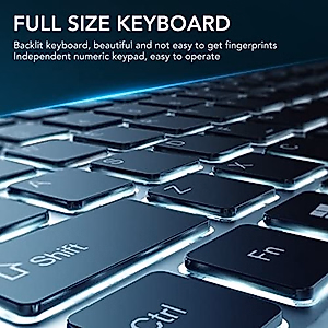 VINGVO Laptop Computer, Long Battery Life Ultra Thin 100-240v 15.6in Laptop for Home (16+512G US Plug)