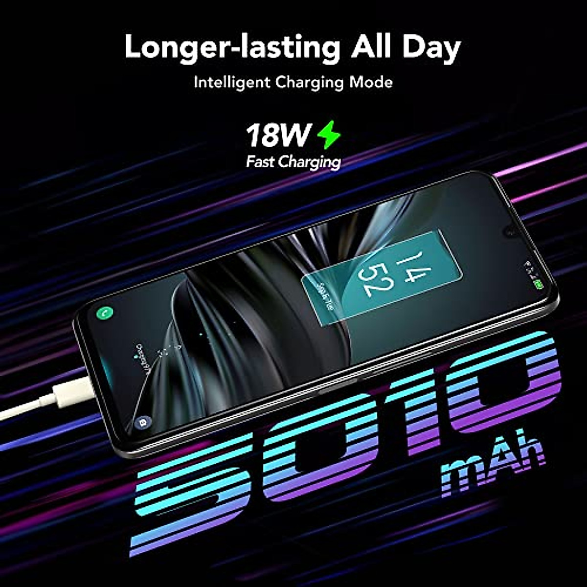 TCL 30 5G |2022|Cell Phone 5G Unlocked Smartphone, 4/128GB, 50MP Camera, 5010mAh Battery, 6.7” FHD+ AMOLED Display, android 12, US Verizon, Single-SIM, Tech Black (NO Boost/Spectrum/Xfinity/Assurance)